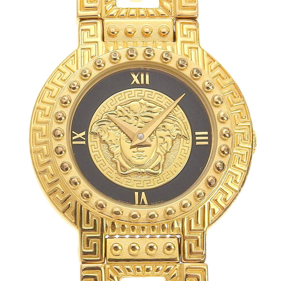 Versace | Accessories | Versace Medusa Watch 70908 Gold Plated Quartz ...